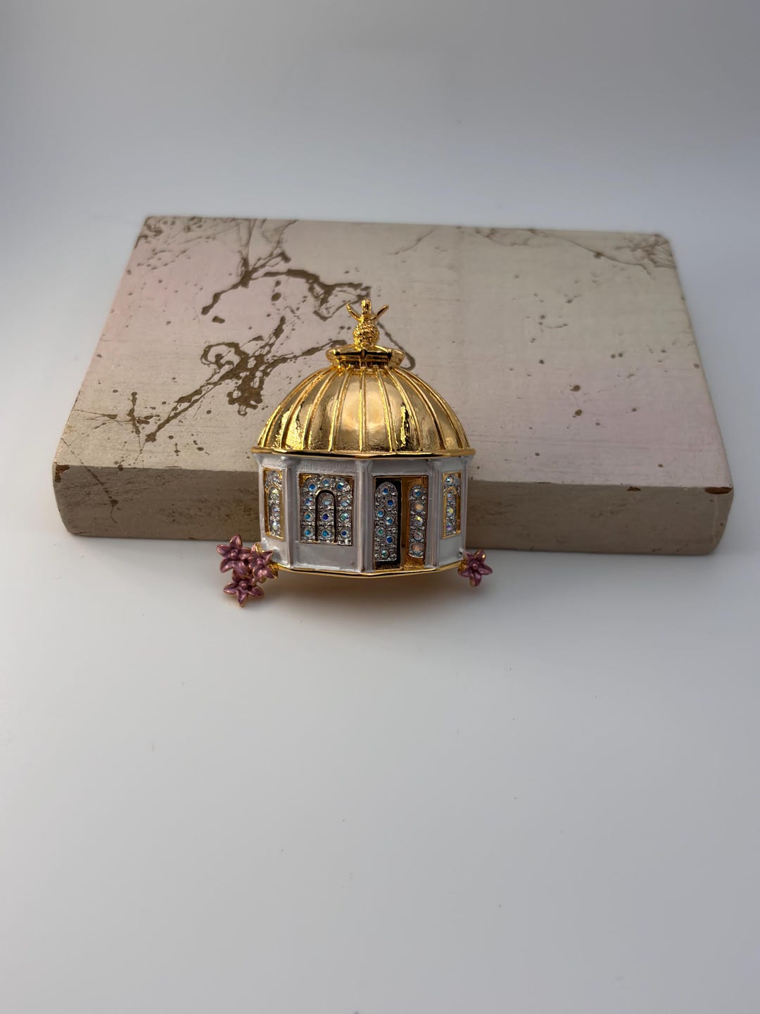 Vintage Signed butler 2000 Gazebo Rhinestone Brooch - Etsy