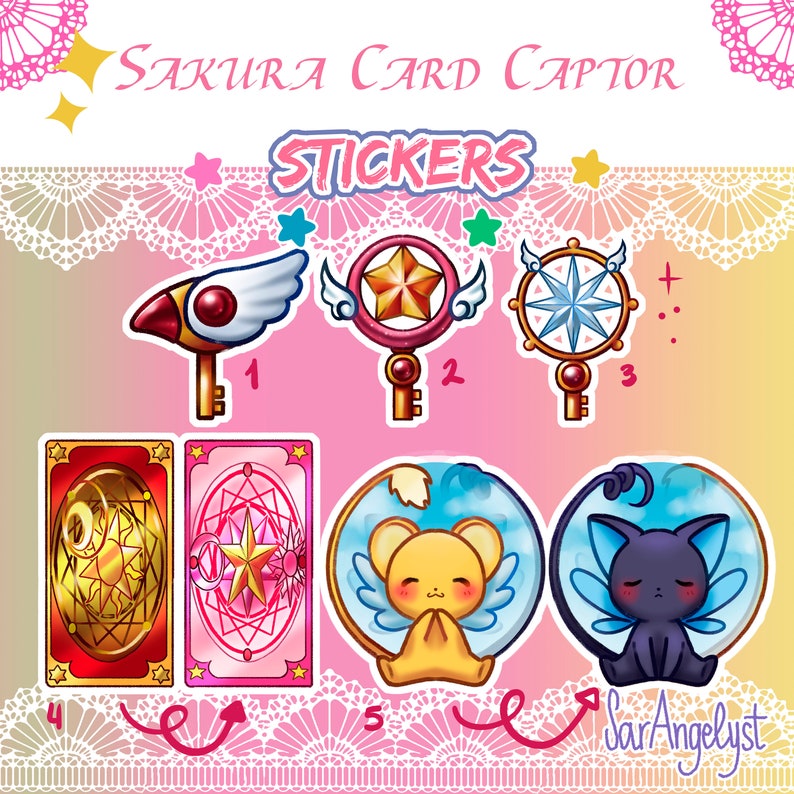 Stickers - Sakura Card Captor Theme - Etsy
