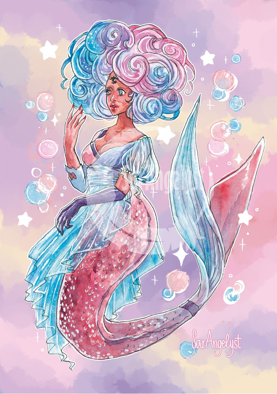 Garnet Mermaid. Steven Universe Prints - Etsy España