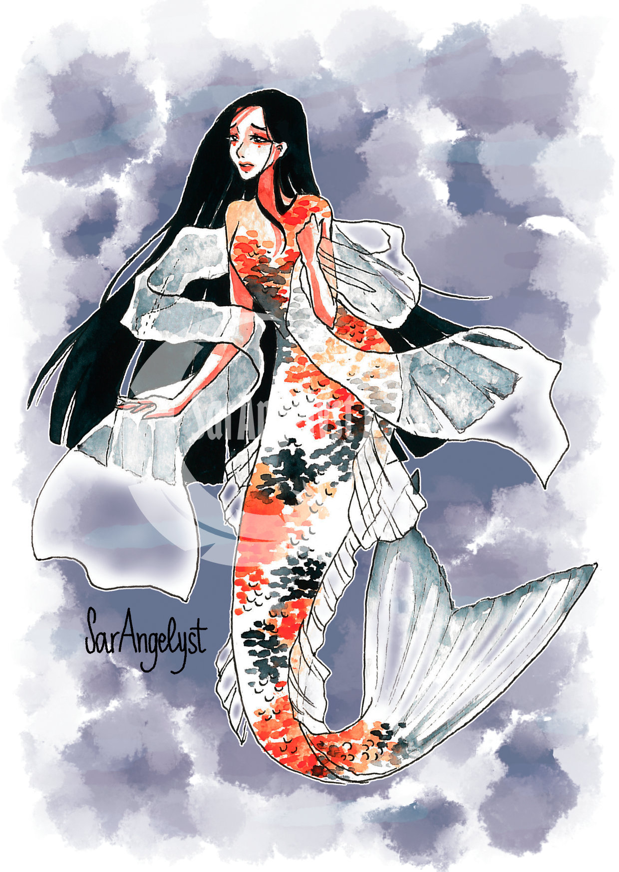 Koi Mermaid Prints - Etsy