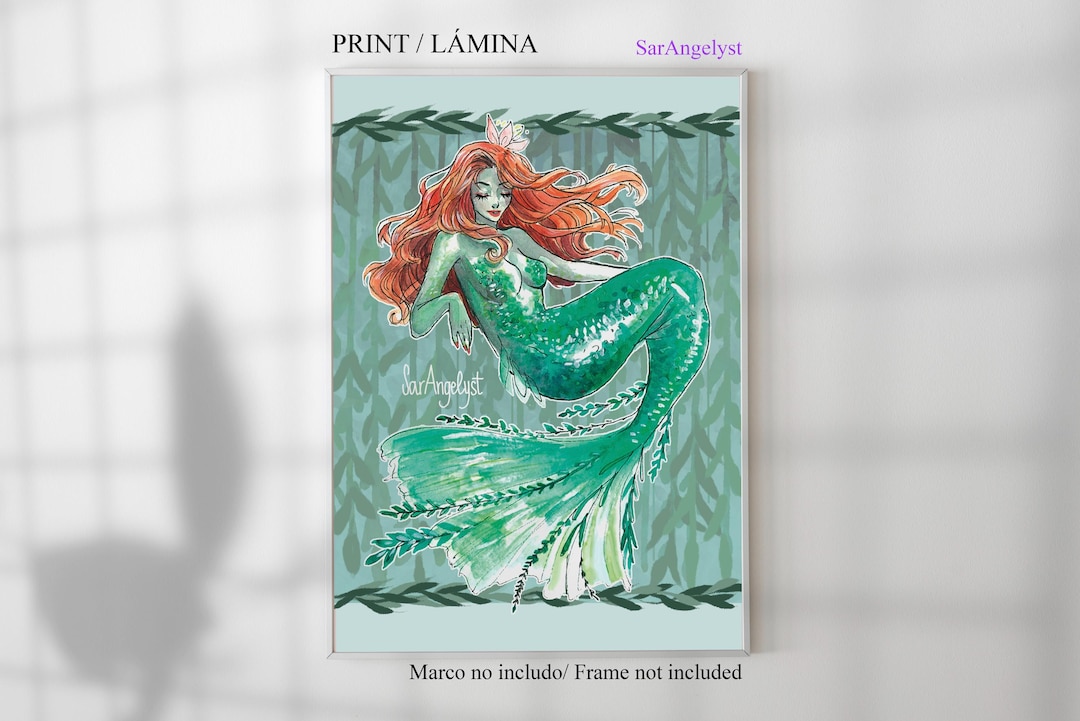 Print - Poison Ivy (DC Comics) as Mermaid - Etsy