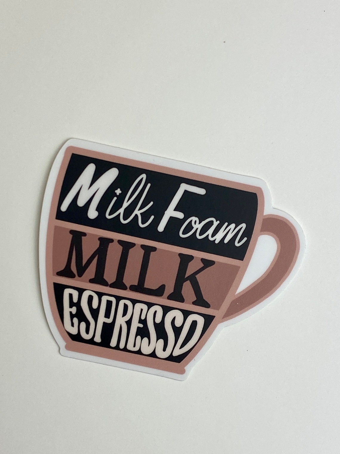 Cappuccino Vinyl Die Cut Sticker 76mmx62mm - Etsy UK