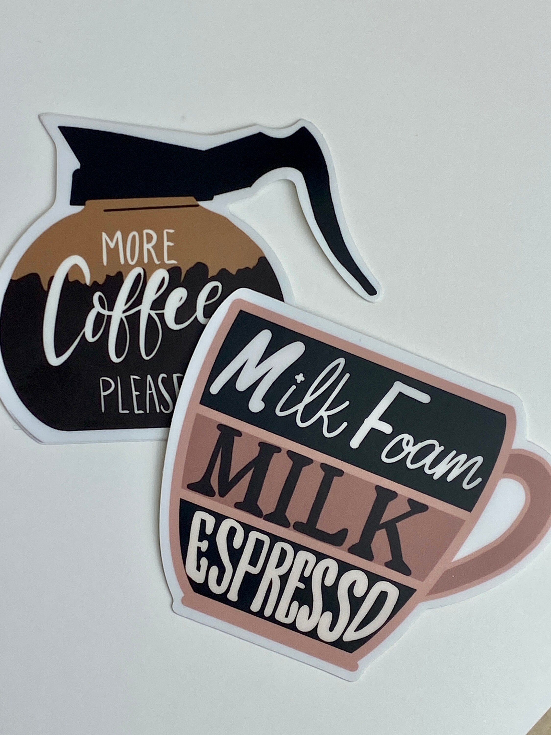 Cappuccino Vinyl Die Cut Sticker 76mmx62mm - Etsy UK