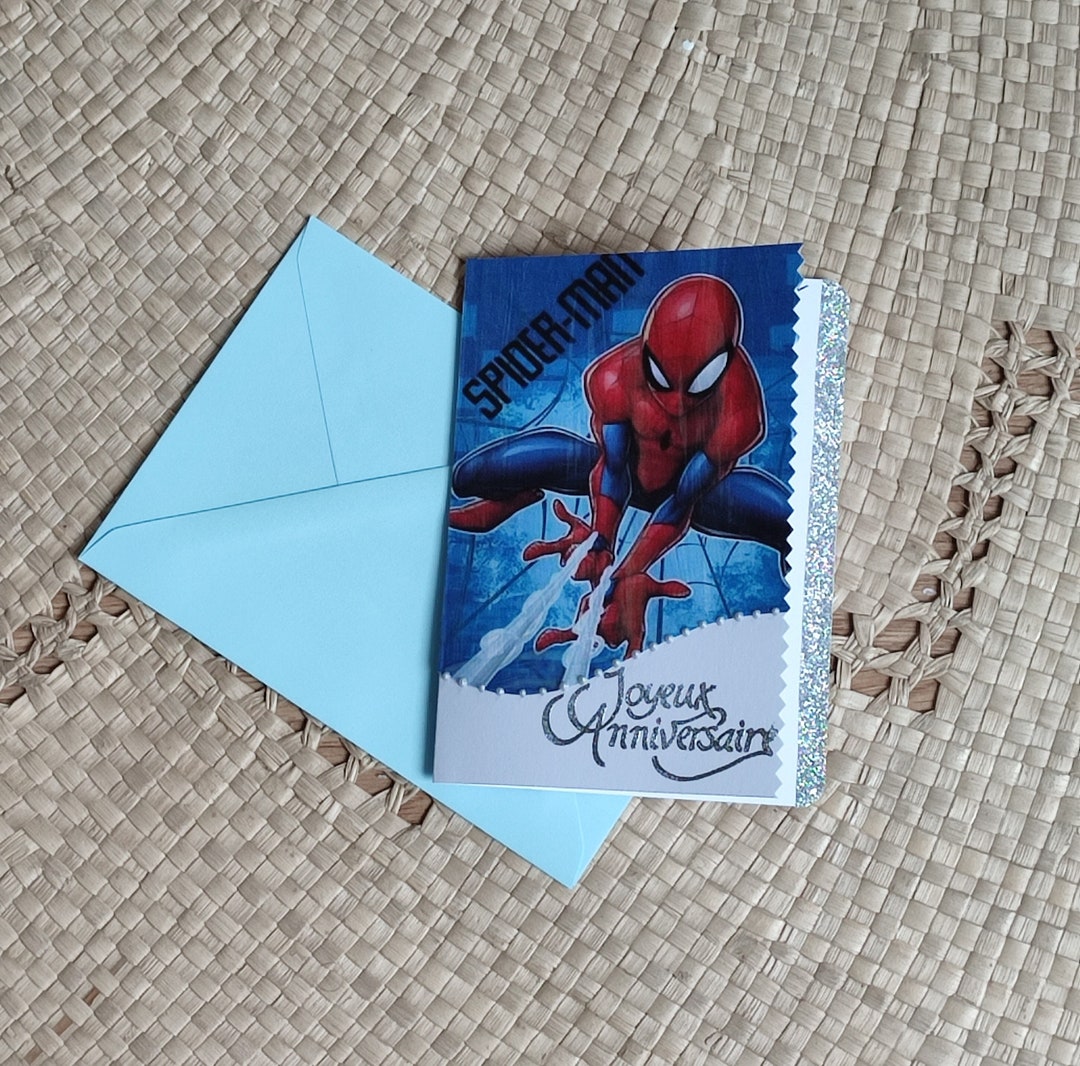 Personalized Spiderman Birthday Card - Etsy