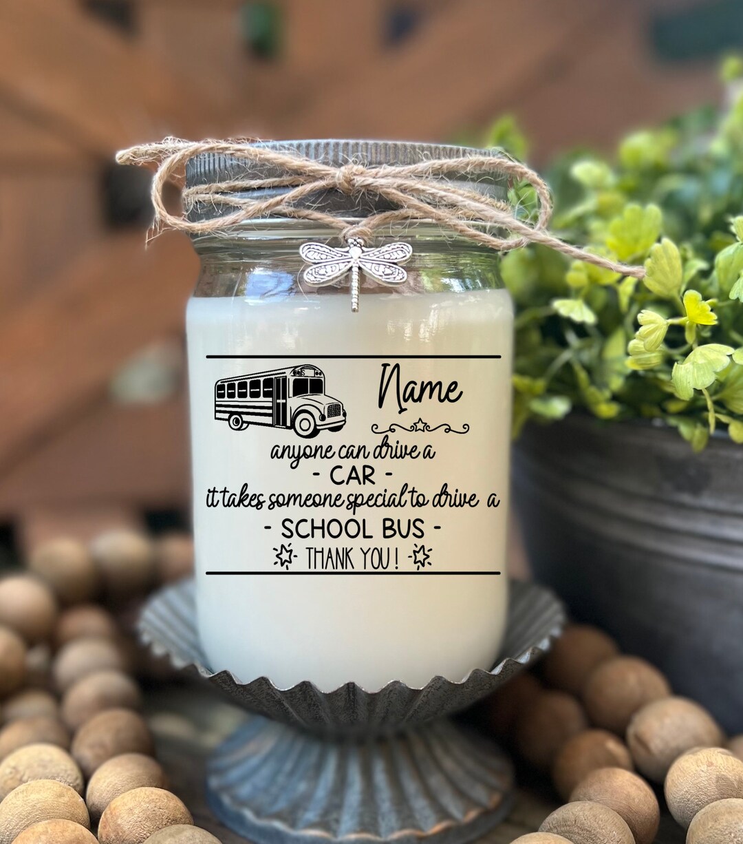 School Bus Driver Gift Candle Personalized Funny Bus Driver - Etsy
