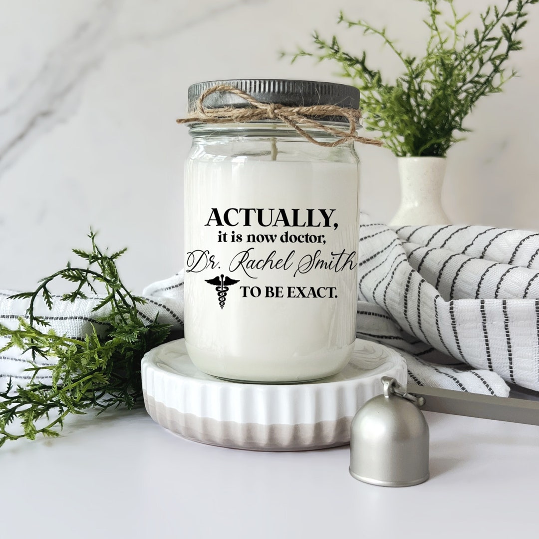 Graduation Gift for New Doctorate Personalized Doctor Gifts Candle ...