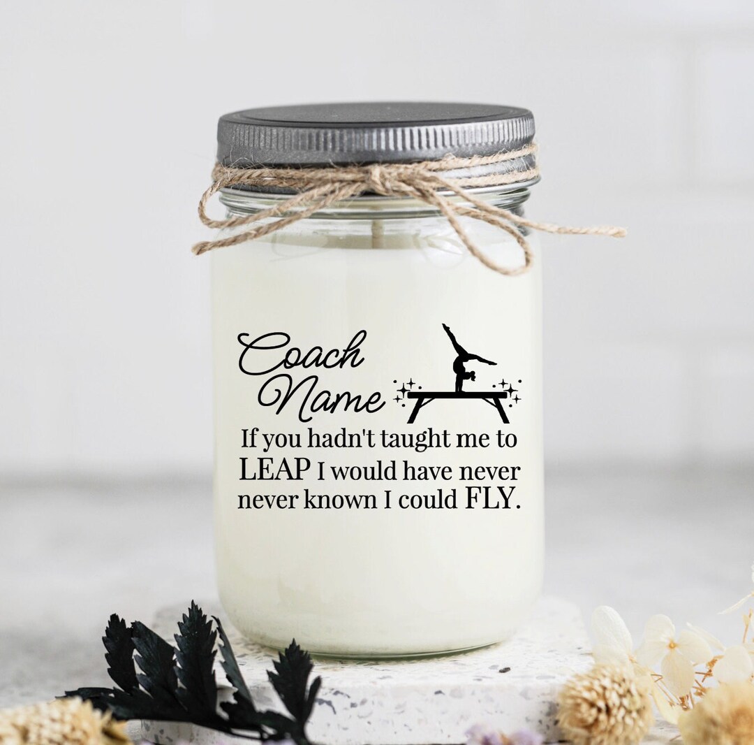 Gymnastics Coach Gift Candle Personalized Gymnast Coach Coach Gift ...