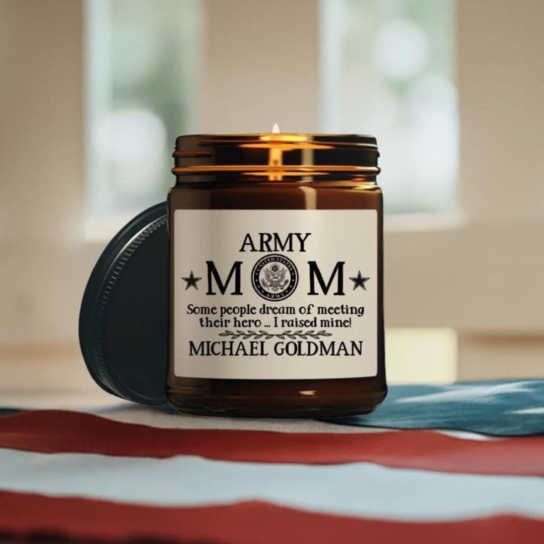 Army Gift Candle Mom Soldier Military Gift Candle Military Mother Gift ...