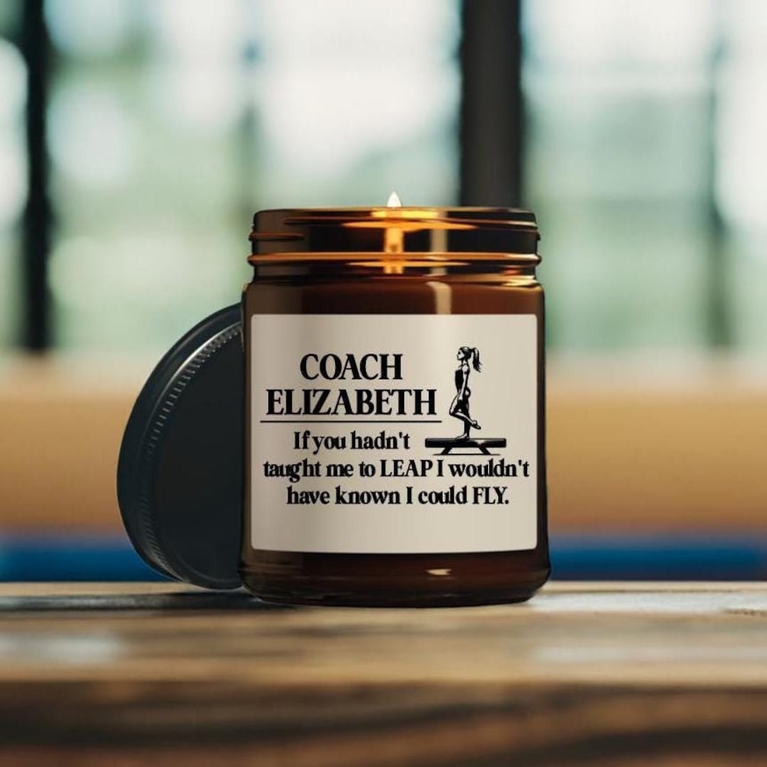 Gymnastics Coach Gift Candle Personalized Gymnast Coach Coach Gift ...