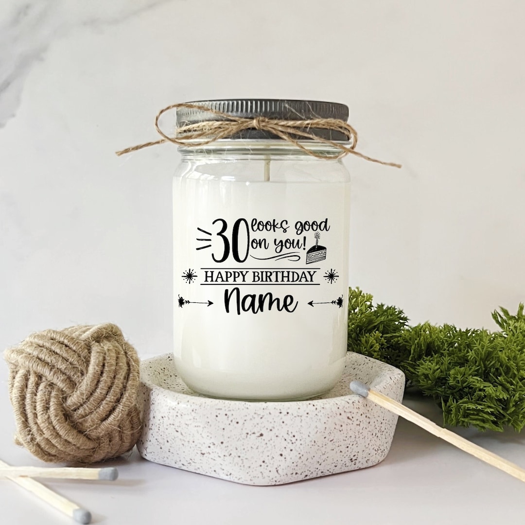 30th Birthday Gift Candle for Woman Turning Thirty Funny 30th Birthday ...