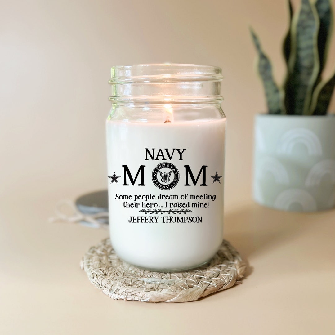 Navy Mom Gift Candle Navy Seaman Mom Candle Military Mother Gift ...