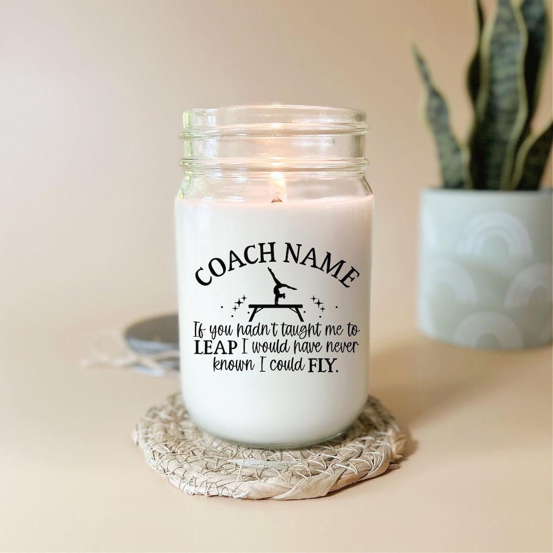 Gymnastics Coach Gift Candle Personalized Gymnast Coach Coach Gift ...