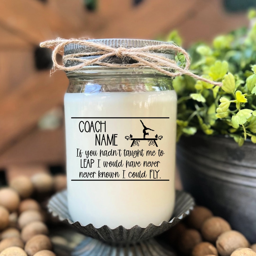 Gymnastics Coach Gift Candle Personalized Gymnast Coach Coach Gift ...