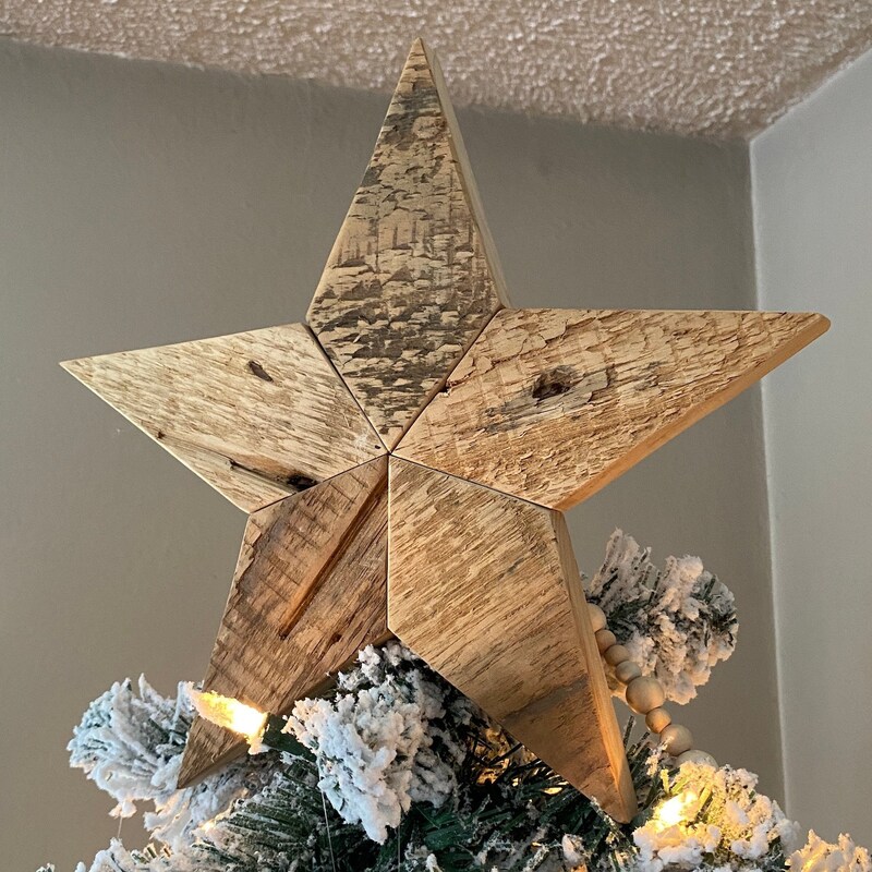 Wood Star Tree Topper - Etsy