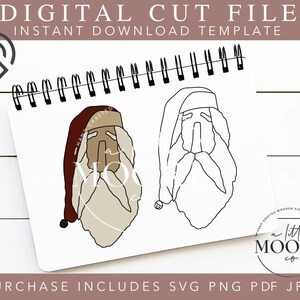 Primitive Santa Claus Digital Cut File: Laser Ready SVG PNG PDF - Etsy