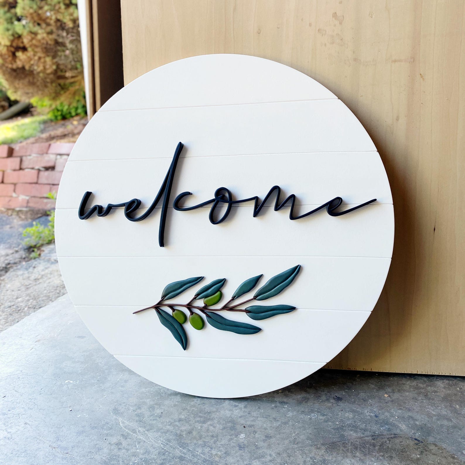 Olive Branch Welcome Sign: Laser Cut File (SVG PNG PDF) - Etsy