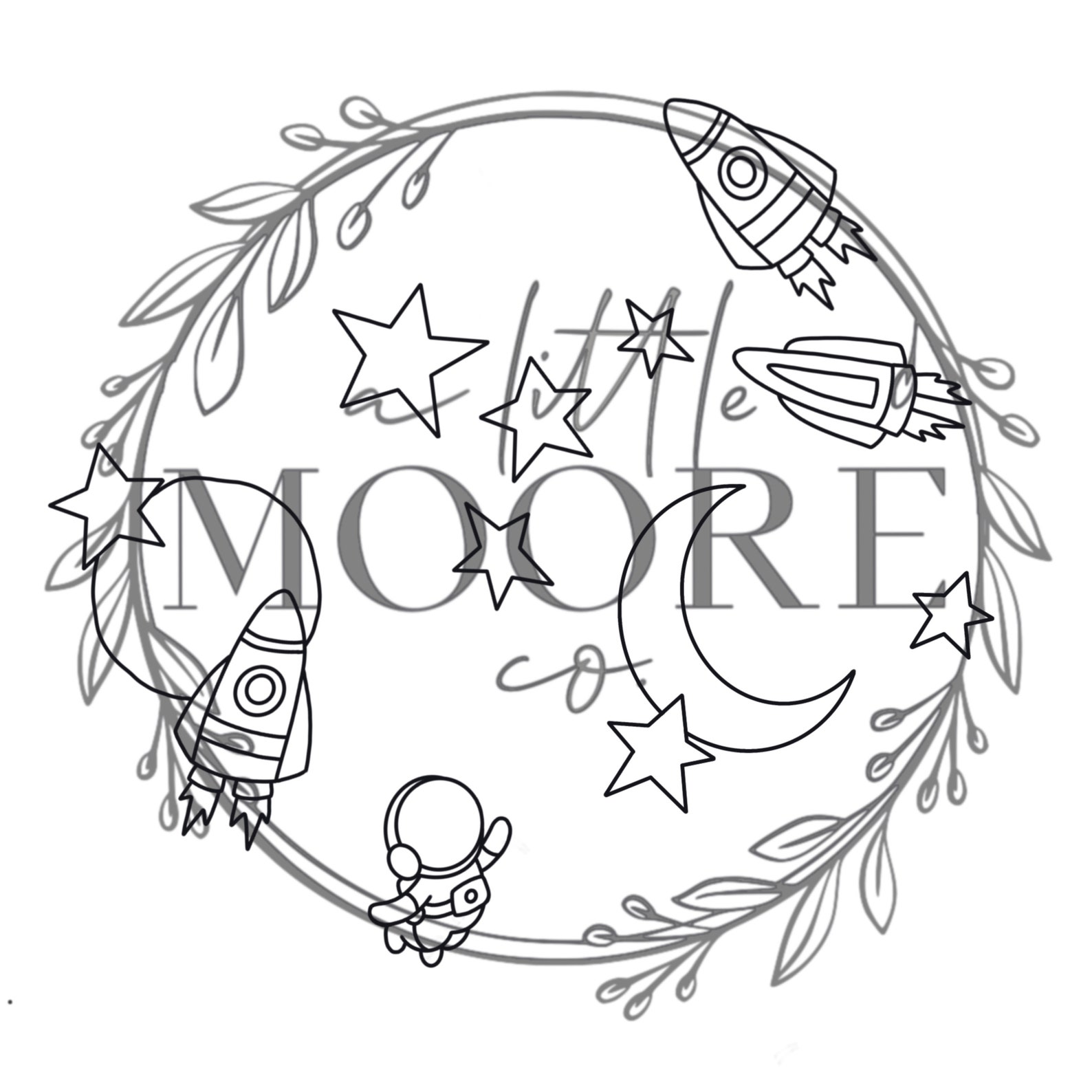 Space Engrave Cut File: Single Line Laser Template (SVG PNG PDF) - Etsy