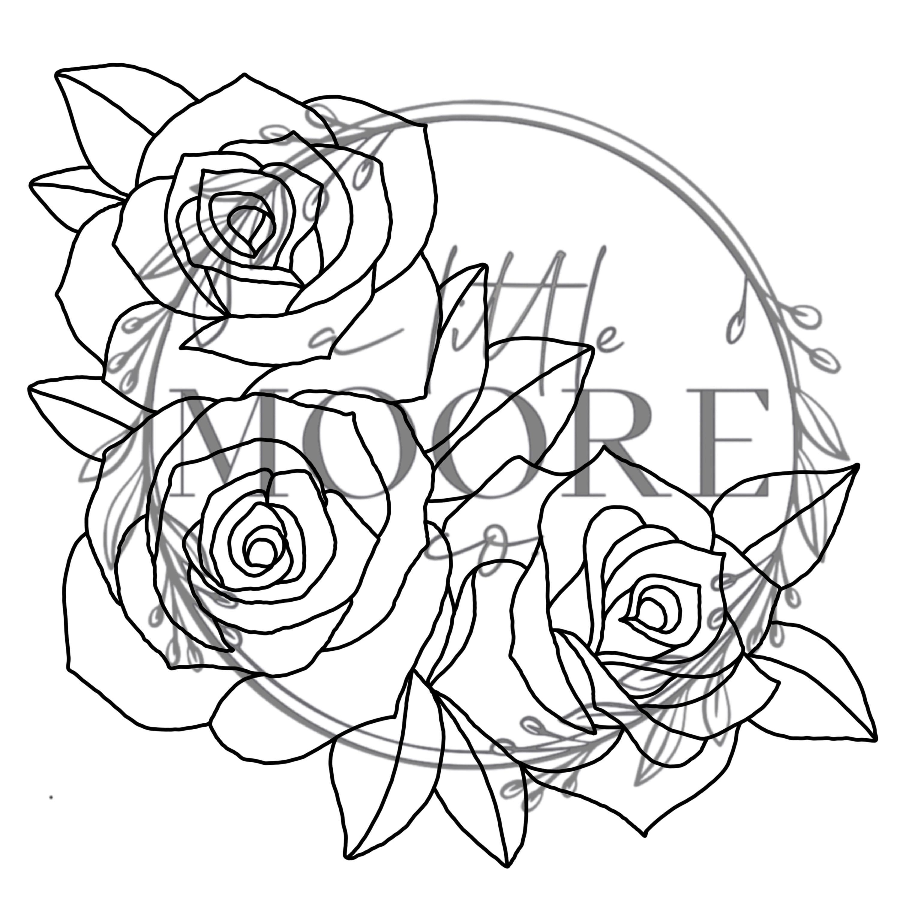 Rose Cluster Florals Digital Cut File SVG PNG PDF - Etsy