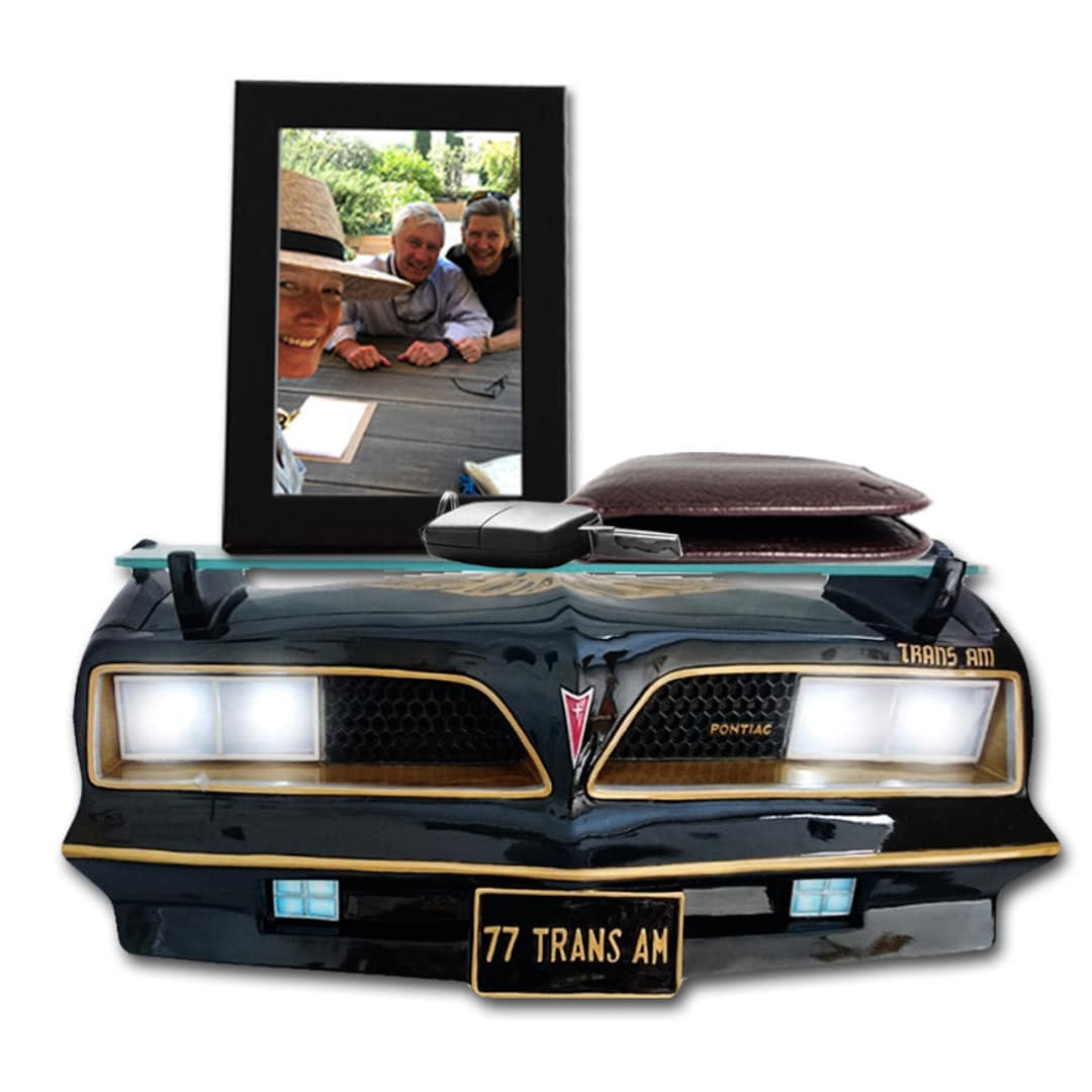 1977 SE Pontiac Trans AM Wall Floating Shelf, Black and Golds, 19x7.1x7 ...