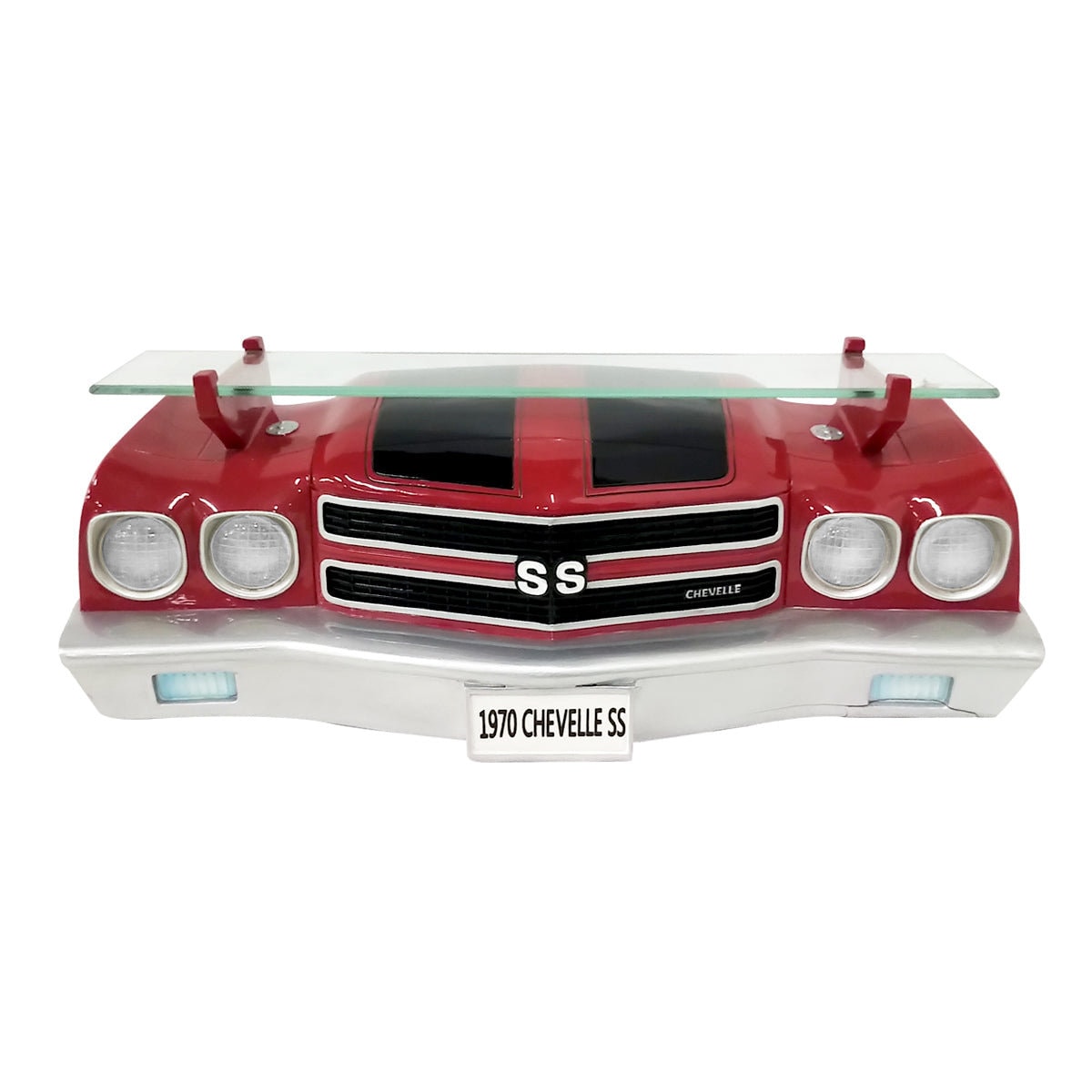 1970 Chevy Chevelle SS Floating Wall Shelf, Red With Black Stripes, 19 ...