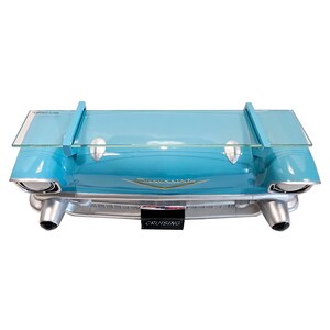 1957 Chevy Bel Air Floating Wall Shelf, Turquoise, 20x6.1x8 Inches, LED ...