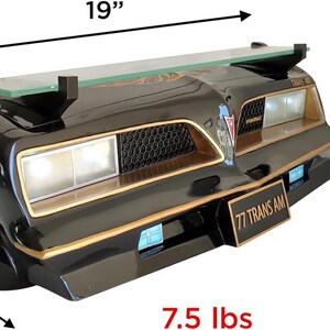 1977 SE Pontiac Trans AM Wall Floating Shelf, Black and Golds, 19x7.1x7 ...