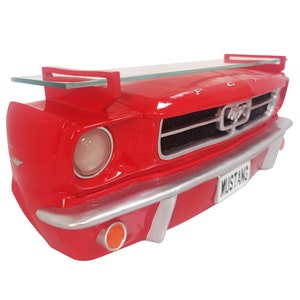 1964.5 Ford Mustang Floating Wall Shelf, Red, 19.5x7.9x5.9 Inches, Car ...