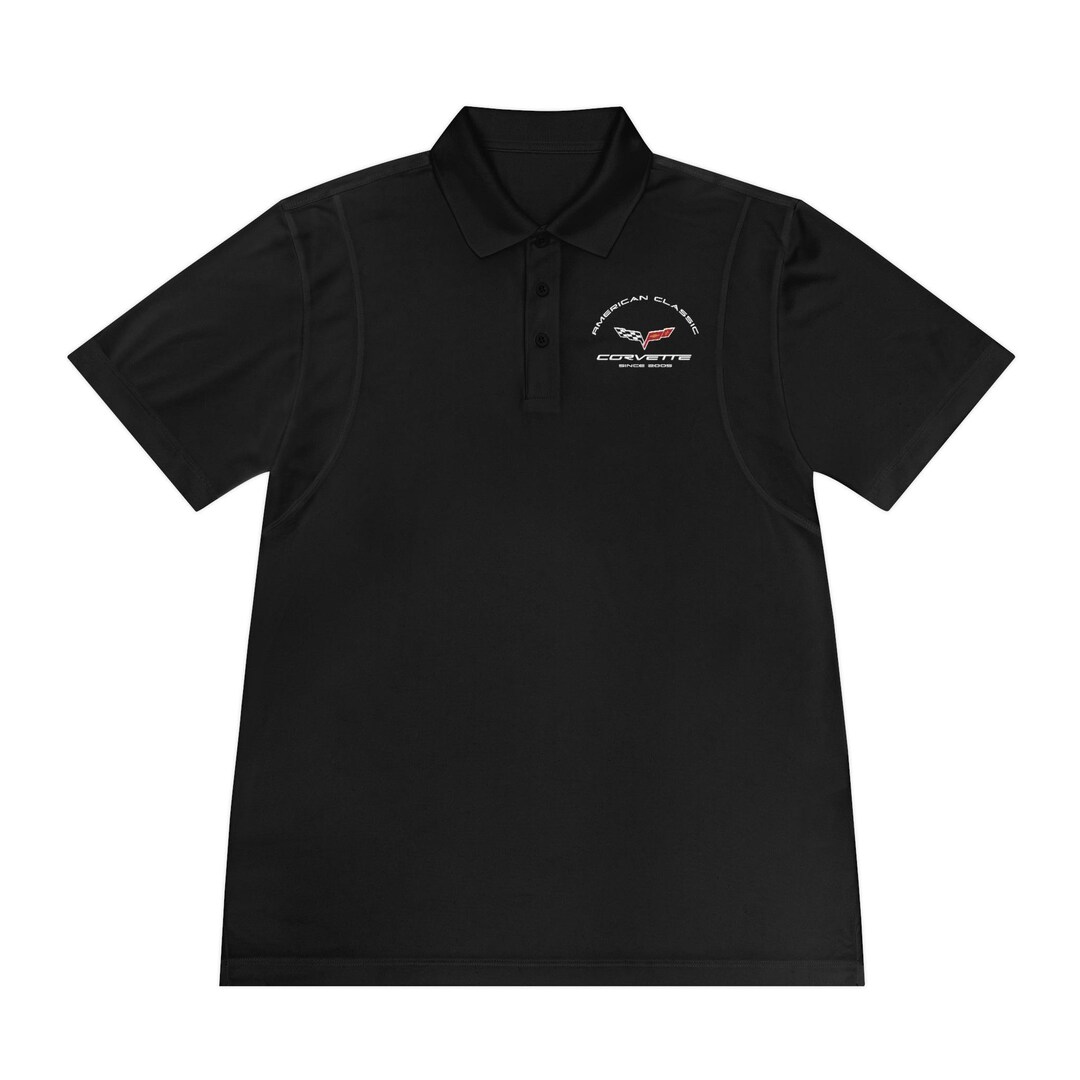 Chevy C6 Corvette Men's Sport Polo Shirt, Classic Performance Apparel ...
