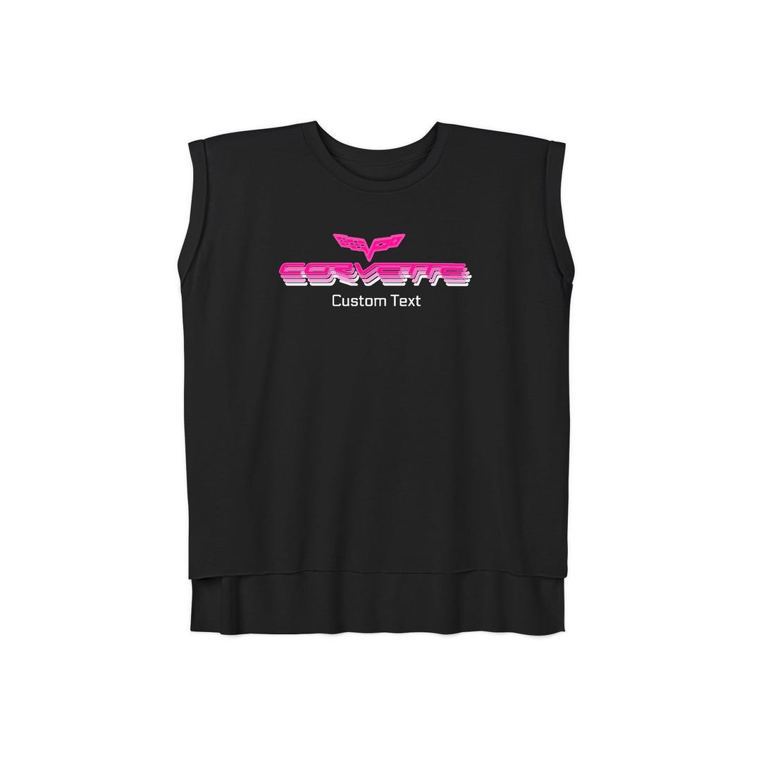 Personalized Chevy Corvette C6 Pink Gradient Script Women's Flowy ...