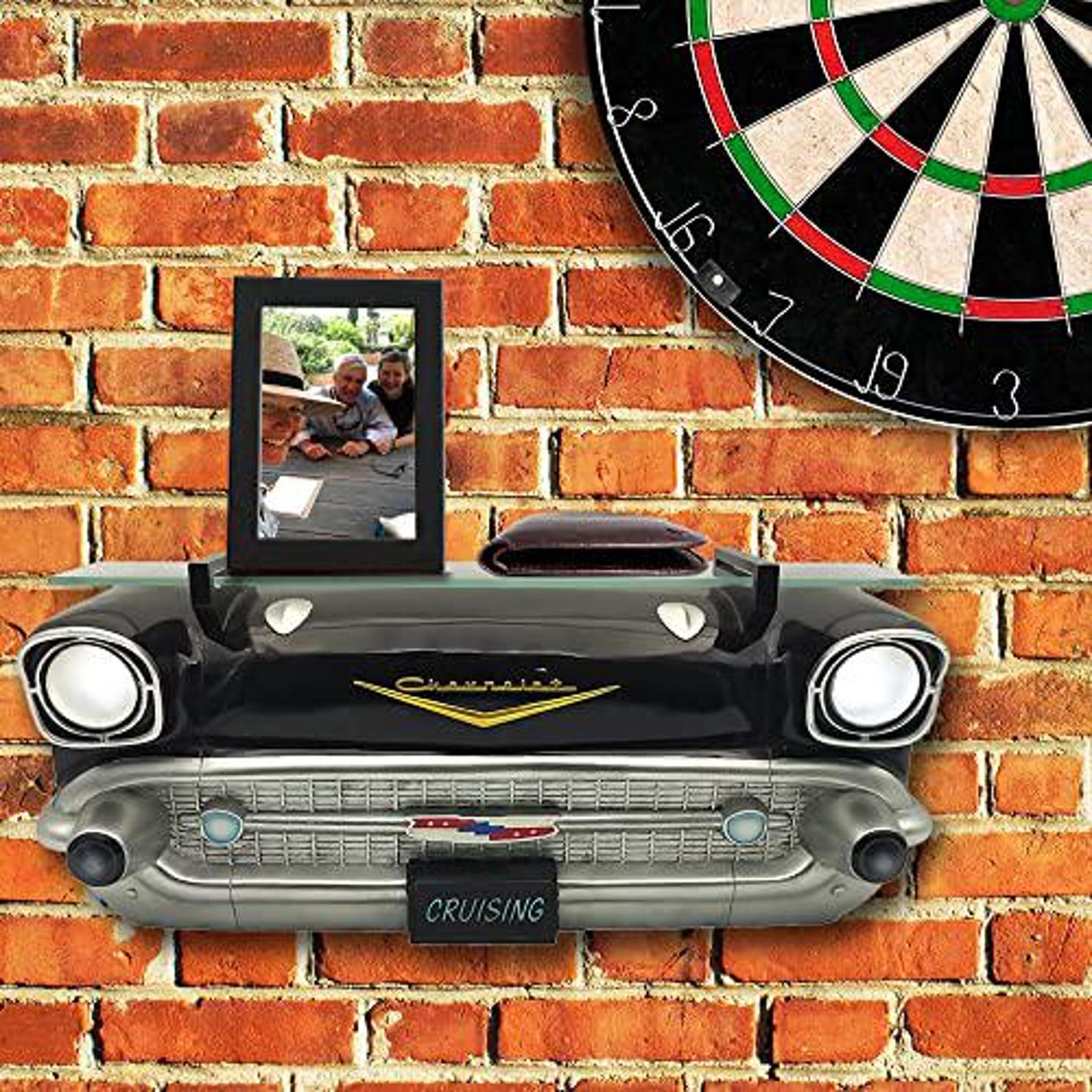 1957 Chevrolet Bel Air Wall Shelf, Floating Shelf, Tempered Glass ...