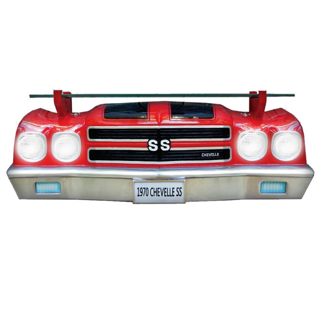 1970 Chevy Chevelle SS Floating Wall Shelf, Red With Black Stripes, 19 ...