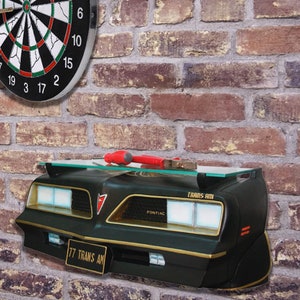 1977 SE Pontiac Trans AM Wall Floating Shelf, Black and Golds, 19x7.1x7 ...