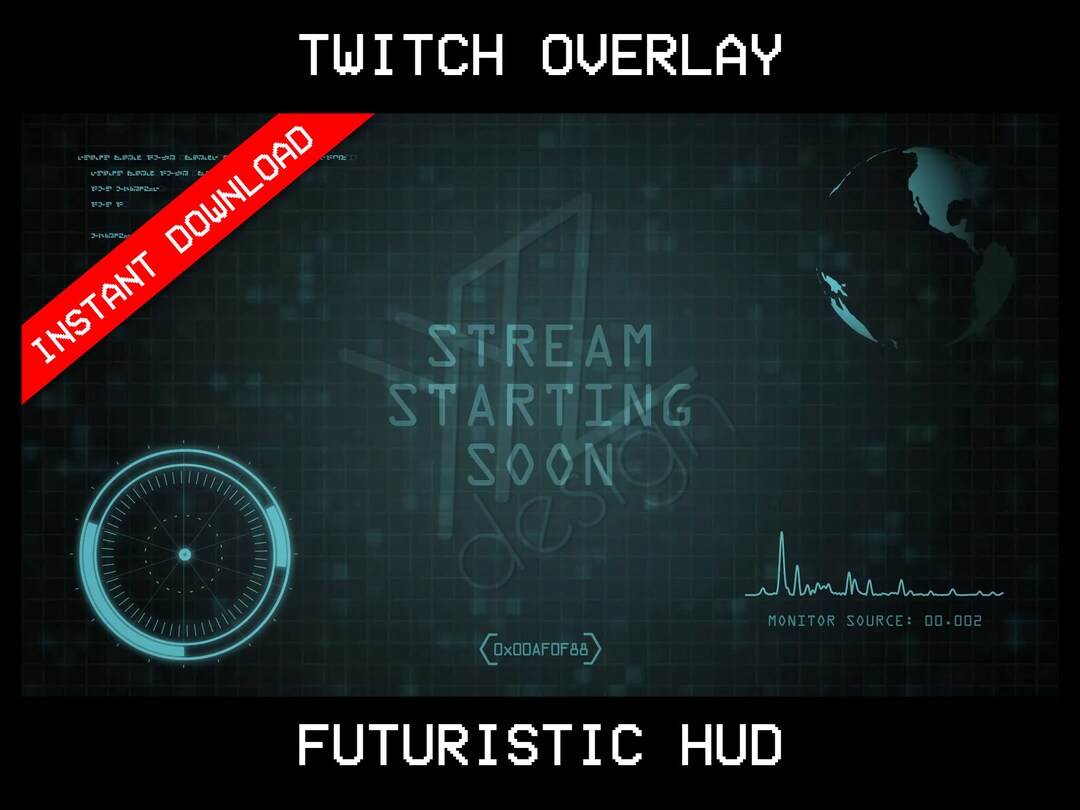Twitch Intermission Screens Futuristic Hud | Twitch Screens Animated ...