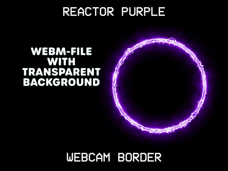 Webcam Overlay Reactor Purple Twitch Animated Webcam Overlay Webcam ...