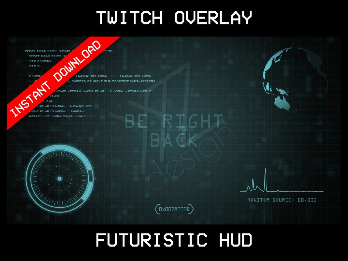Twitch Intermission Screens Futuristic Hud Twitch Screens Animated ...