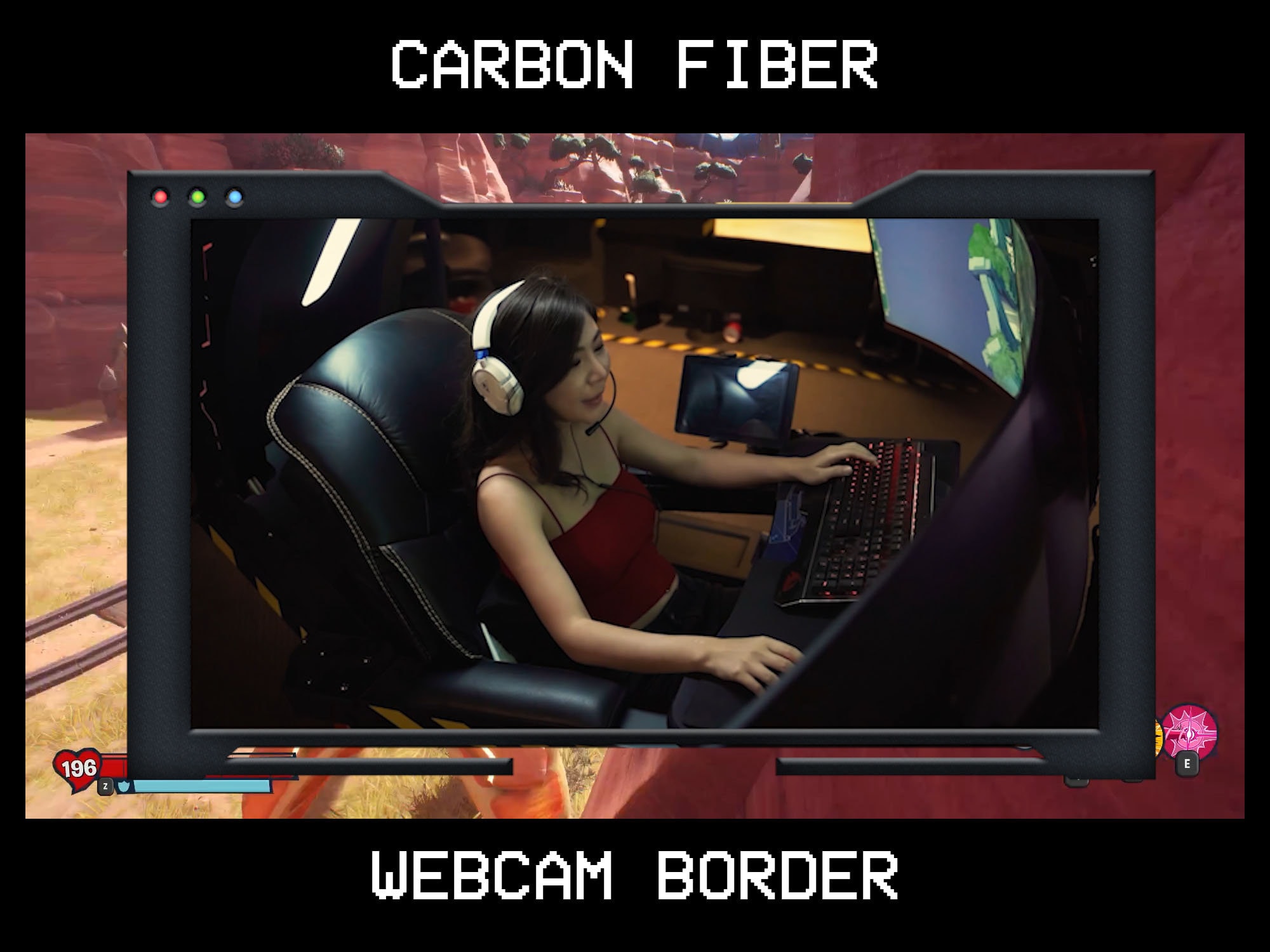 Camera Overlay | Carbon Fiber Webcam Border for Twitch Livestream - Etsy