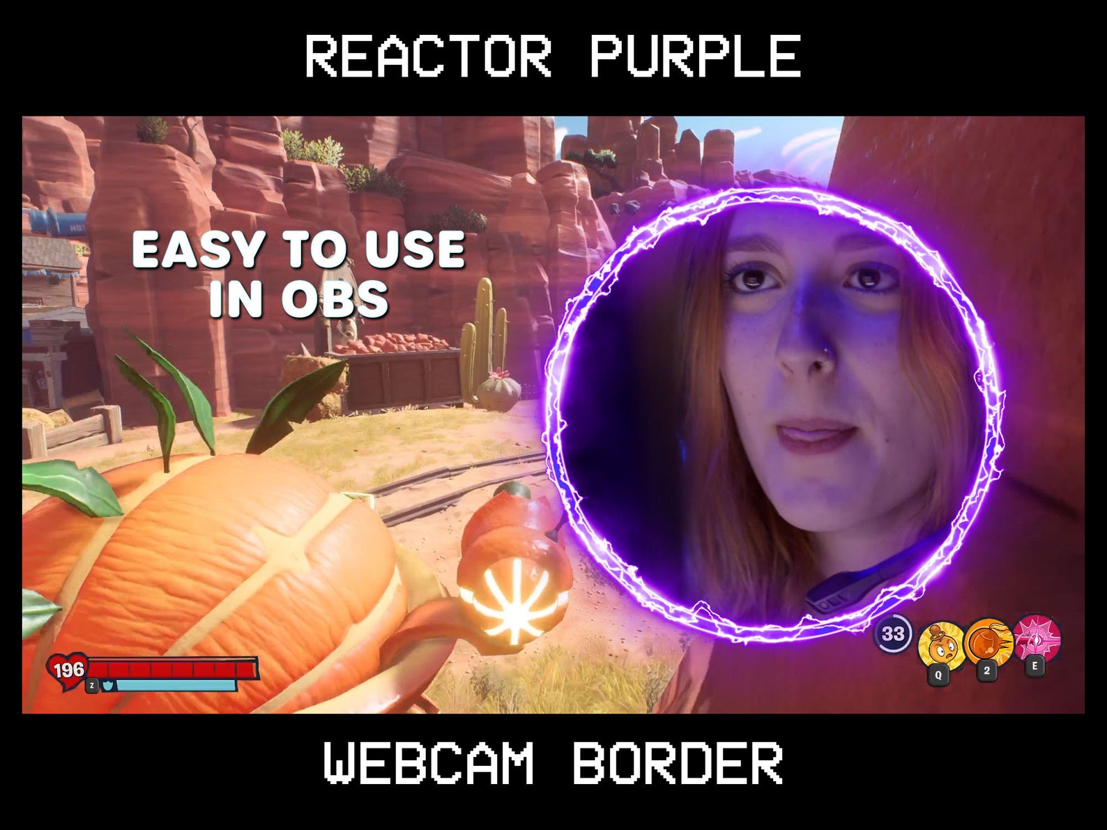 Webcam Overlay Reactor Purple Twitch Animated Webcam Overlay Webcam ...