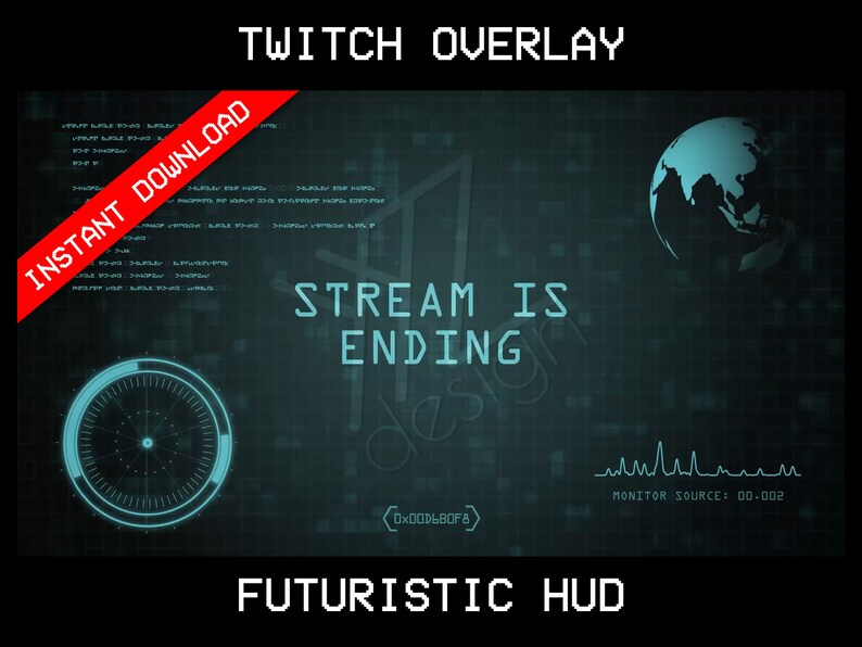 Twitch Intermission Screens Futuristic Hud Twitch Screens Animated ...