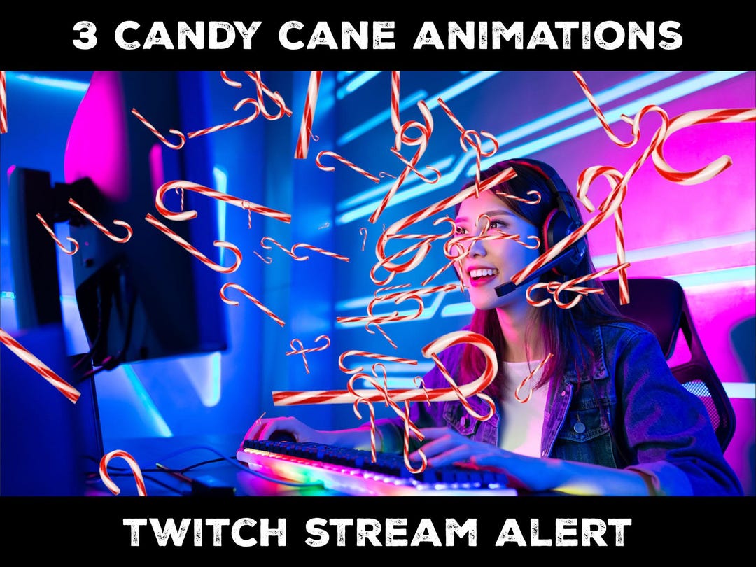 Twitch Animated Cheer Alerts Candy Cane - Etsy