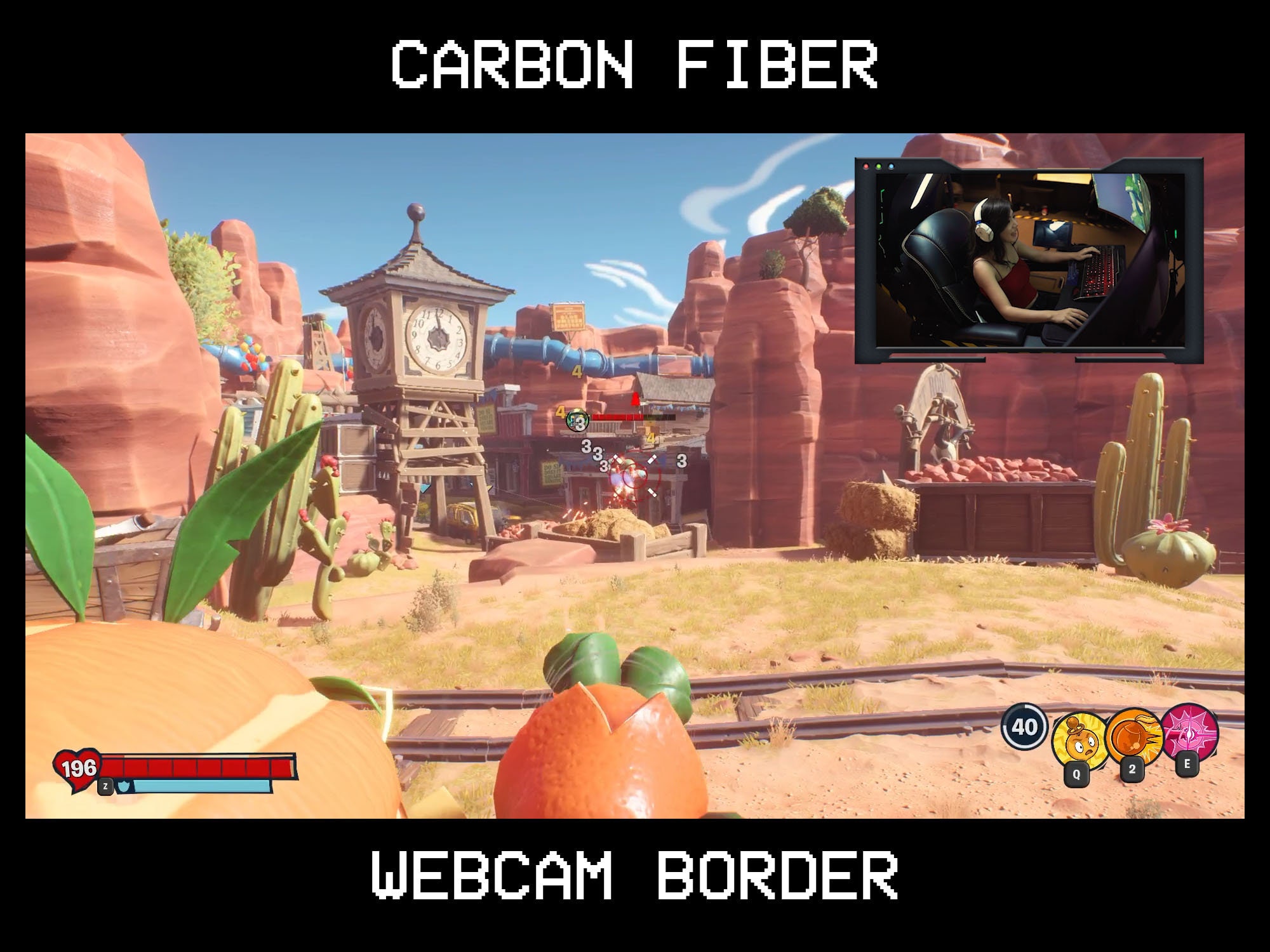 Camera Overlay | Carbon Fiber Webcam Border for Twitch Livestream - Etsy