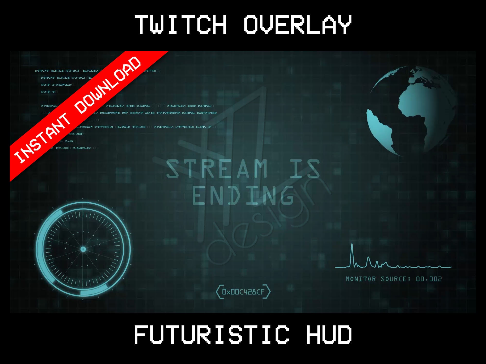 Twitch Intermission Screens Futuristic Hud Twitch Screens Animated ...