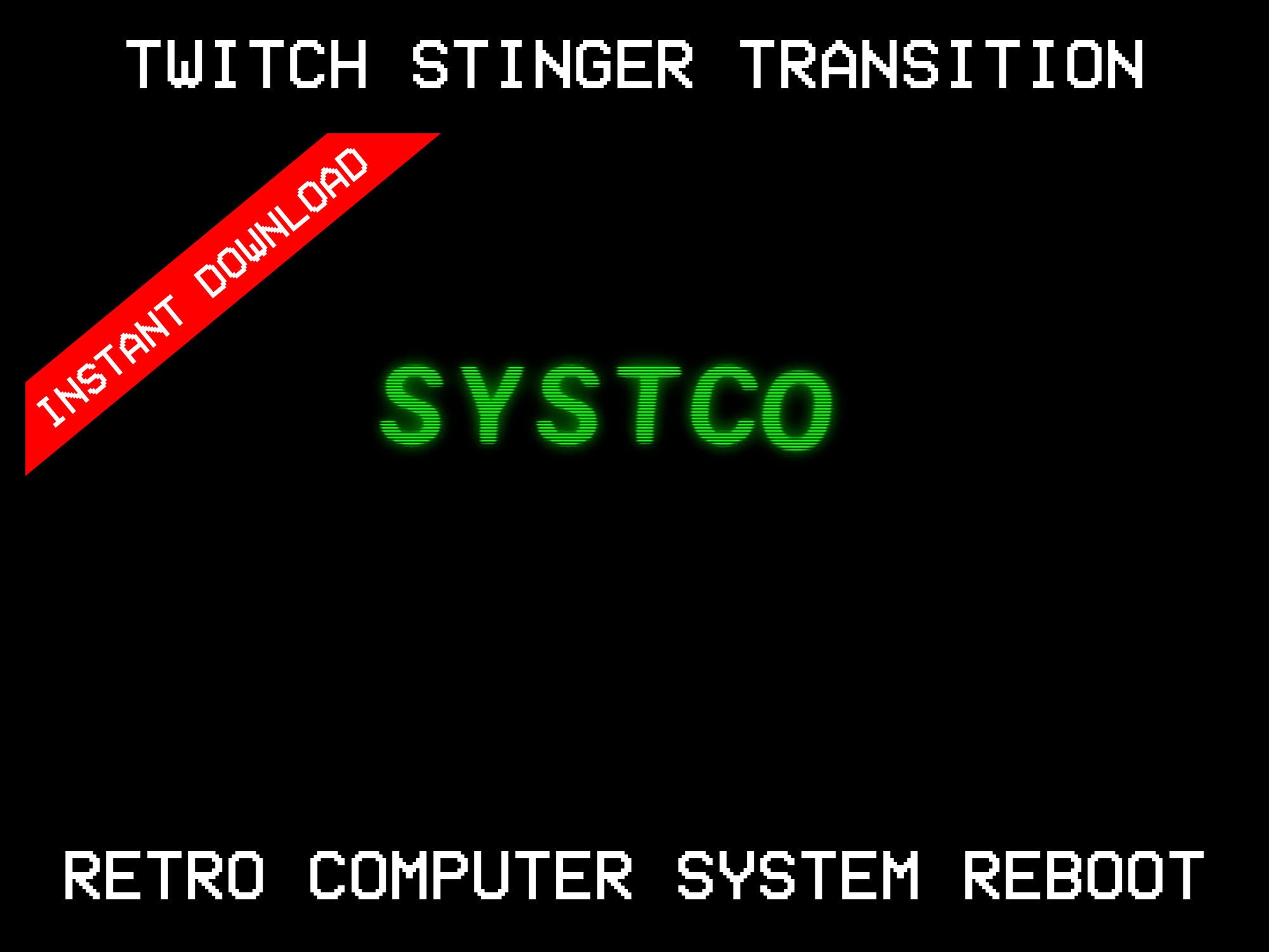 Twitch Stinger Transition | System Reboot Animation (MP4 File) - Etsy