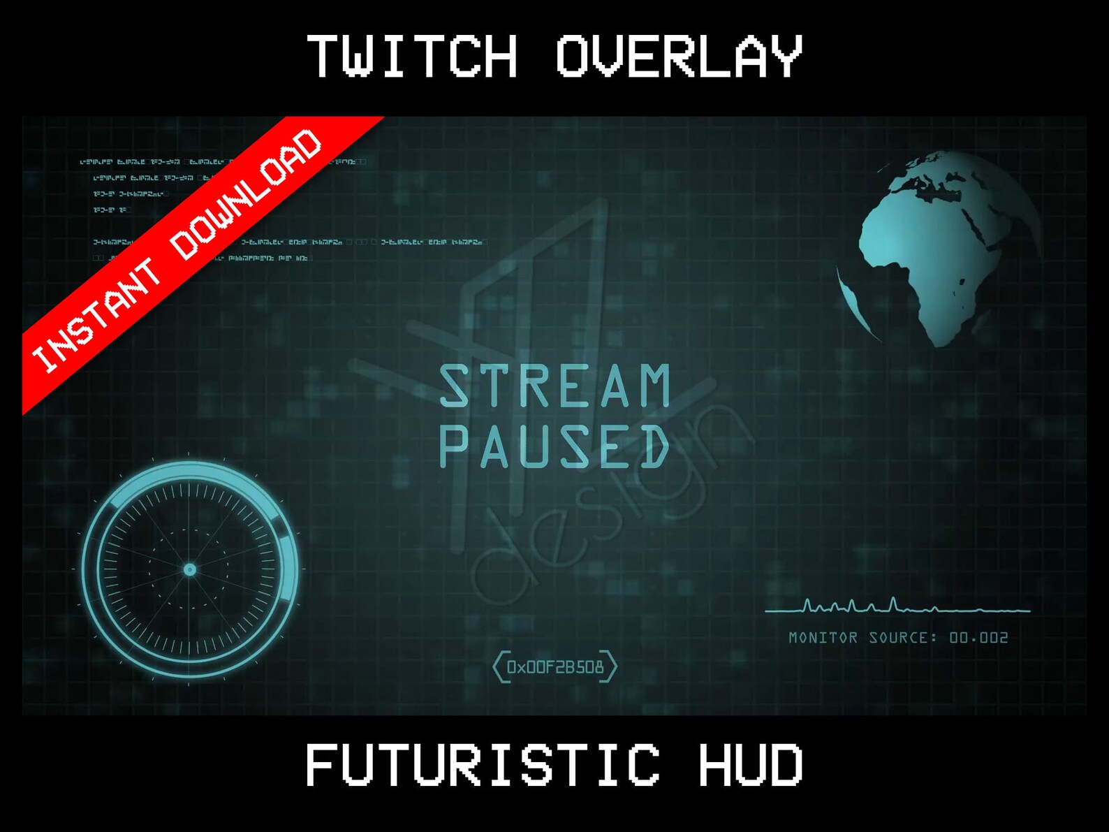 Twitch Intermission Screens Futuristic Hud Twitch Screens Animated ...