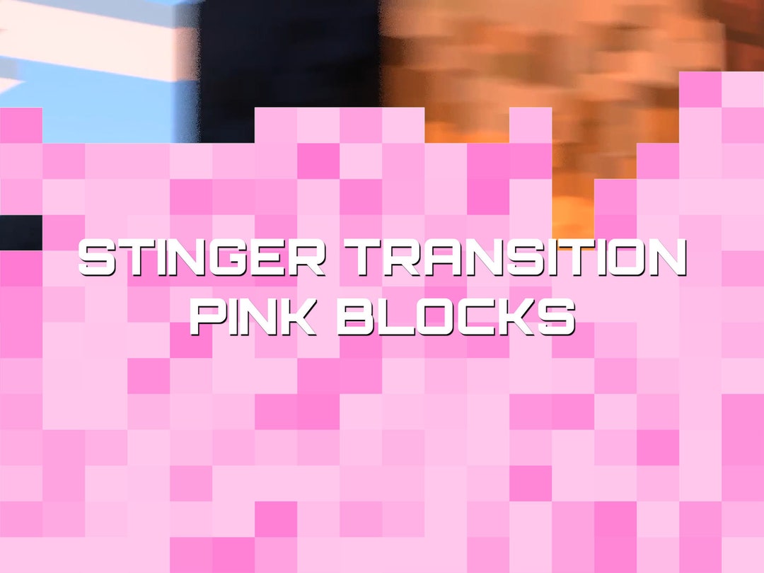 5 Twitch Stinger Transitions Pink Blocks - Etsy