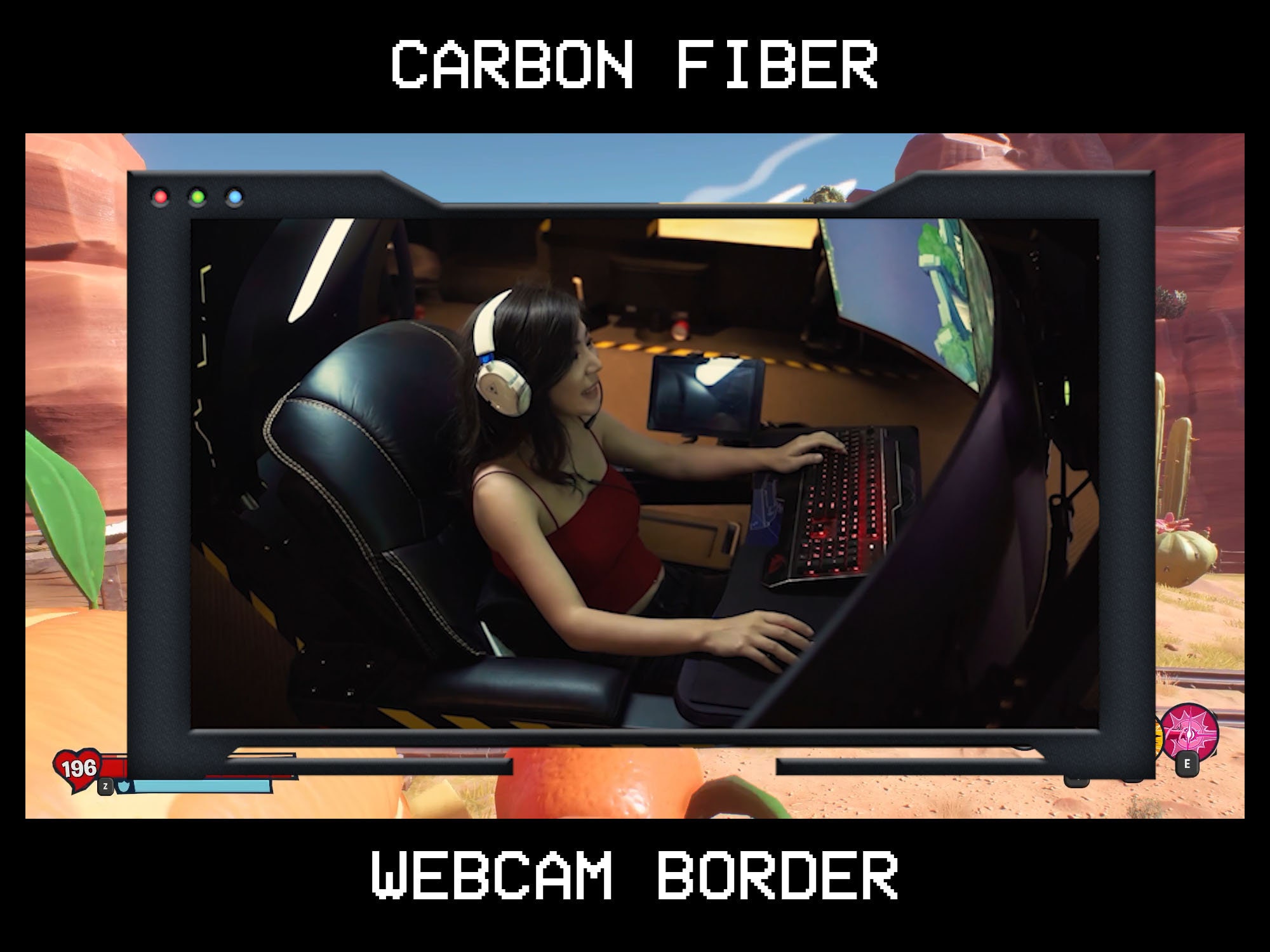 Camera Overlay | Carbon Fiber Webcam Border for Twitch Livestream - Etsy
