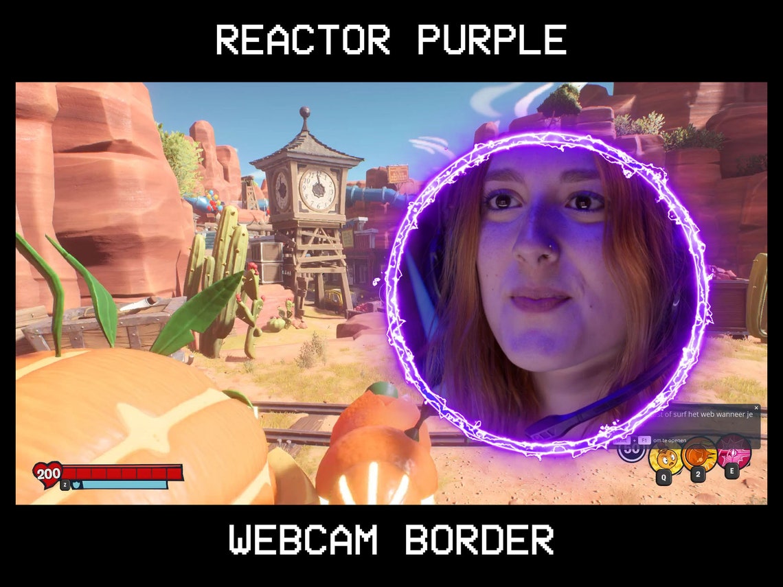 Webcam Overlay Reactor Purple Twitch Animated Webcam Overlay Webcam ...