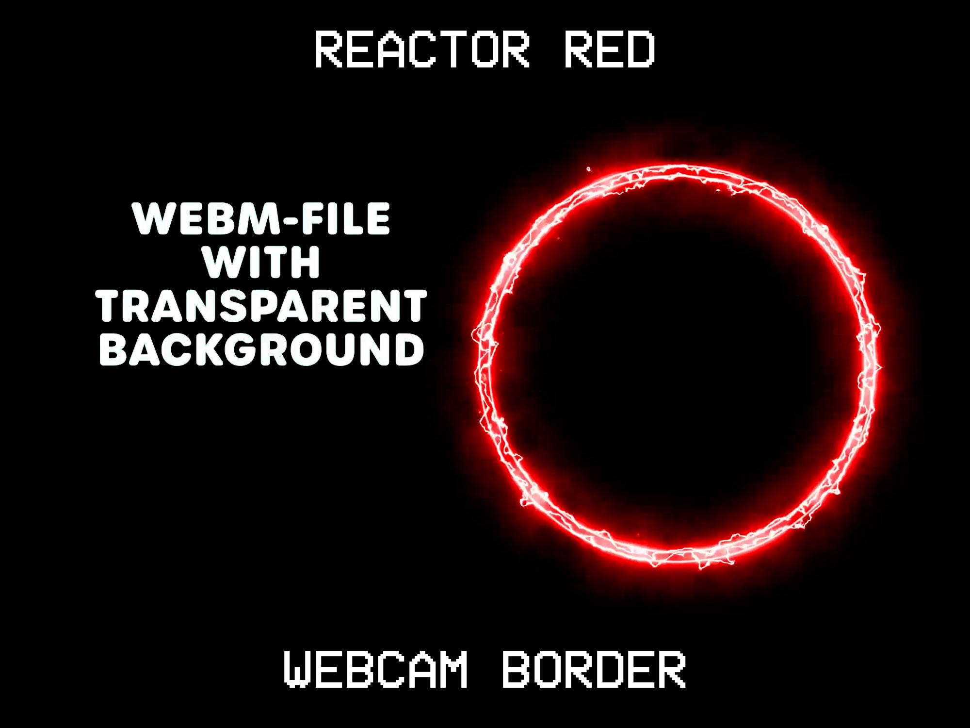 Webcam Overlay Reactor Red | Twitch Animated Webcam Overlay | Webcam ...