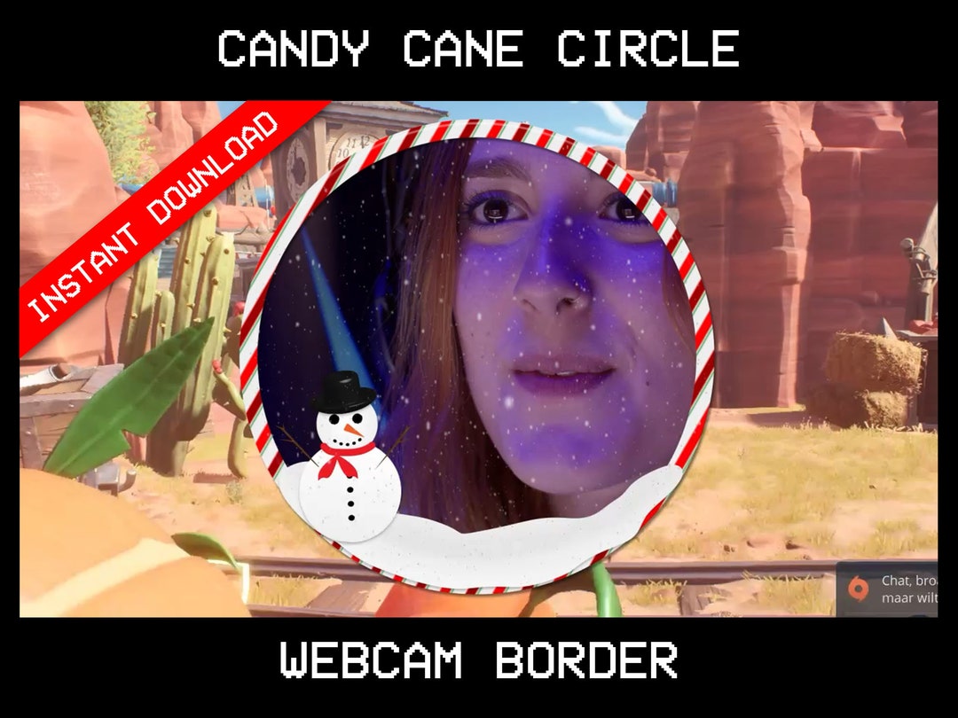 Candy Cane Camera Border Circle | Twitch Animated Webcam Overlay ...