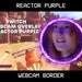 Webcam Overlay Reactor Purple | Twitch Animated Webcam Overlay | Webcam ...