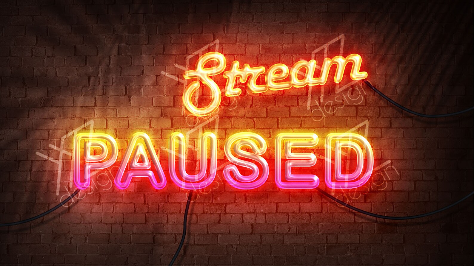 3 Neon Twitch Screens Stream Starting - Stream Paused - Stream Offline ...